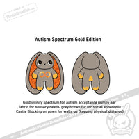 Plushie Dreadfuls - Autism Spectrum Rabbit Gold Edition - Plush Rabbit ...