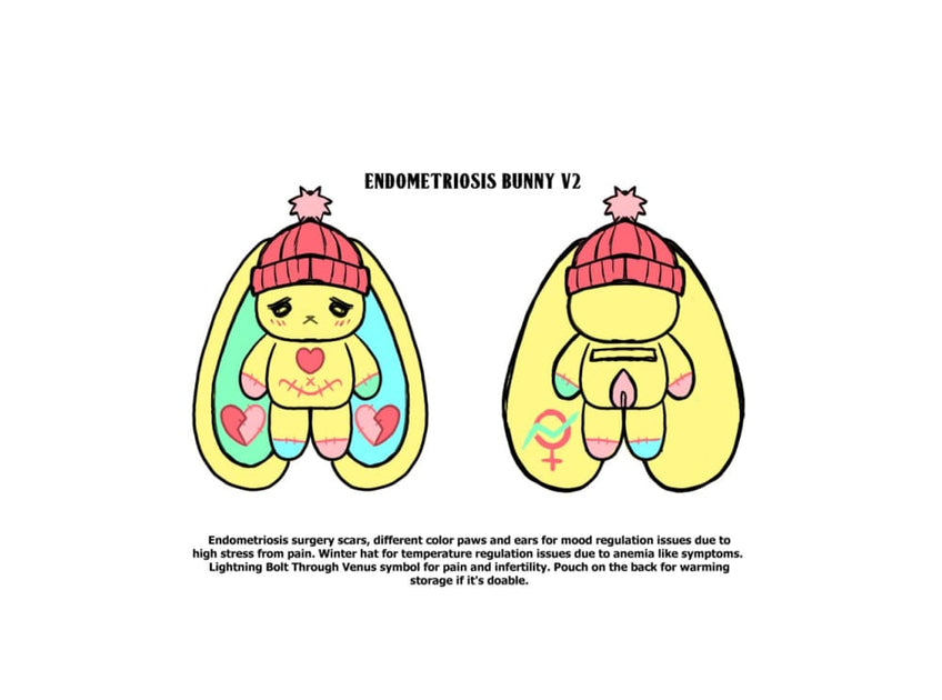 Plushie Dreadfuls - Endometriosis V2 - Plush Stuffed Animal | Mysterious